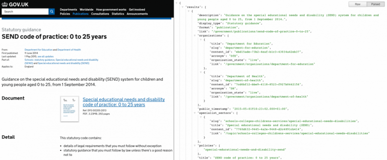 Use the search API to get useful information about GOV.UK content ...